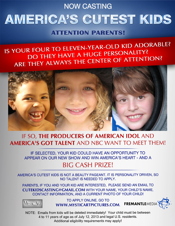 NBC – Kids Auditions for “America’s Cutest Kids”