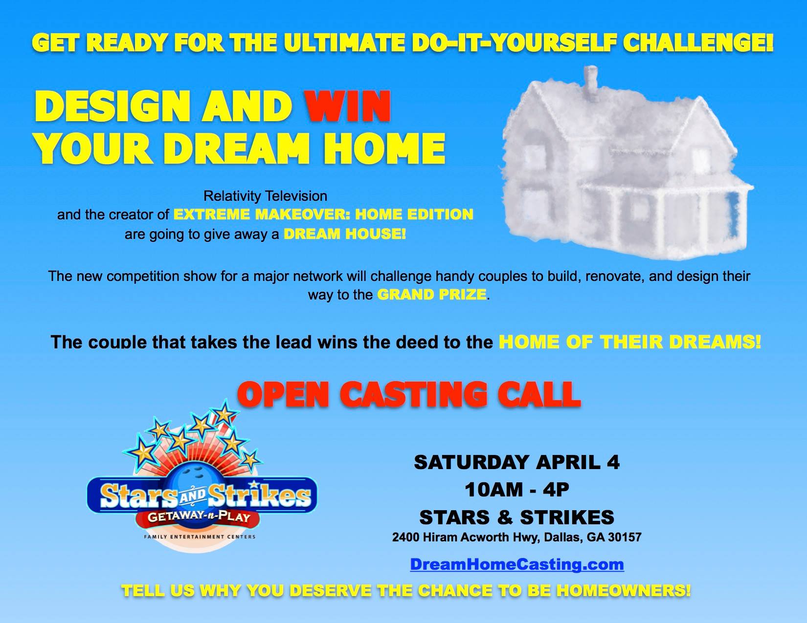 Open Casting Call for new Competition Reality Show Where You Can Win a ...
