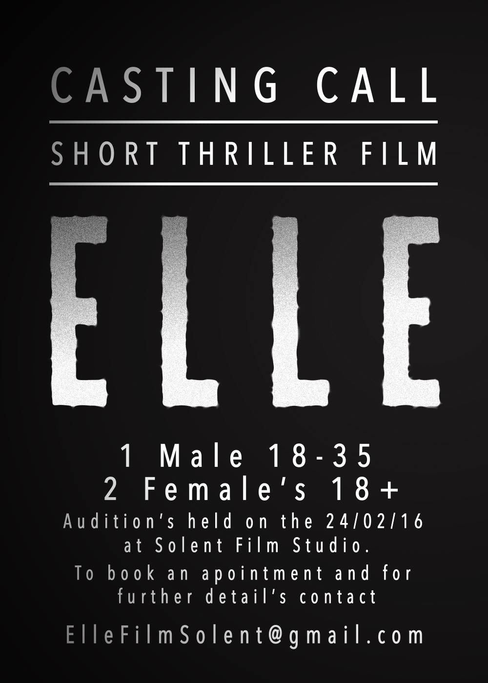 Casting in Southampton, UK for Student Film Project