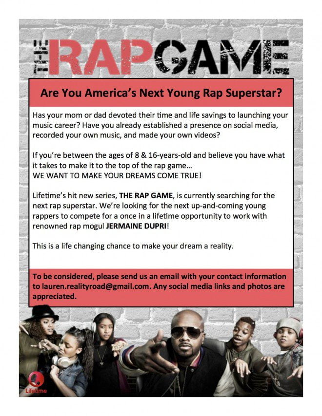 New Lifetime Show “The Rap Game” Auditions for Rappers Nationwide ...
