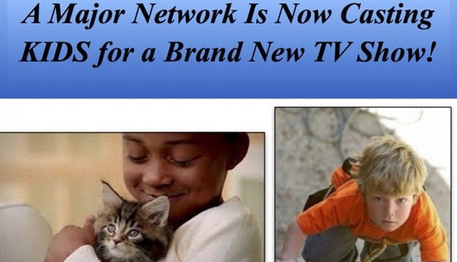 Major Network Casting Kids for A Brand New Show