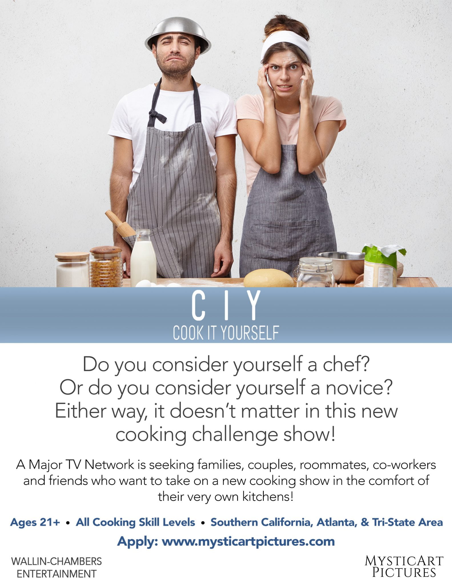 New Cooking Show "Cook It Yourself" Now Casting Cooks and Non-Cooks