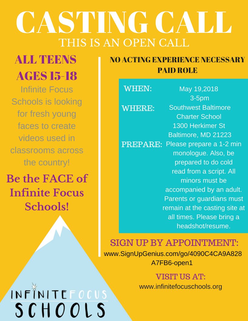 Casting Highschool Students & Teens for Educational Videos in DMV Area ...