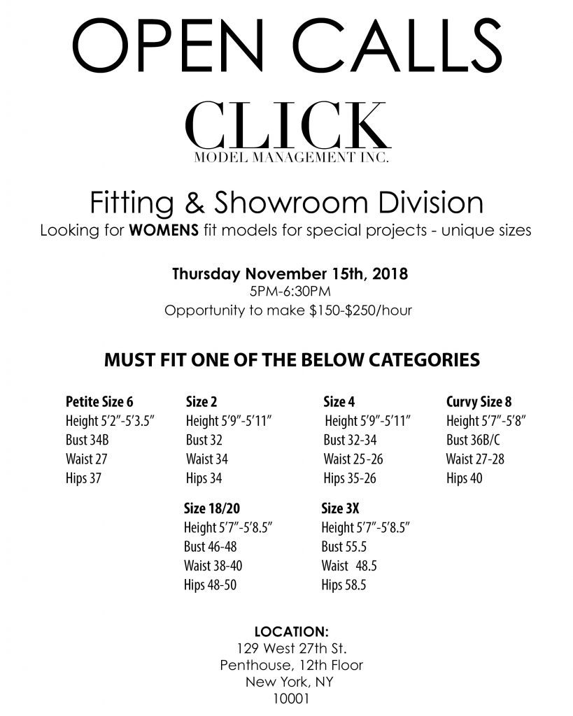 Model Auditions In Nyc For Click Model Agency