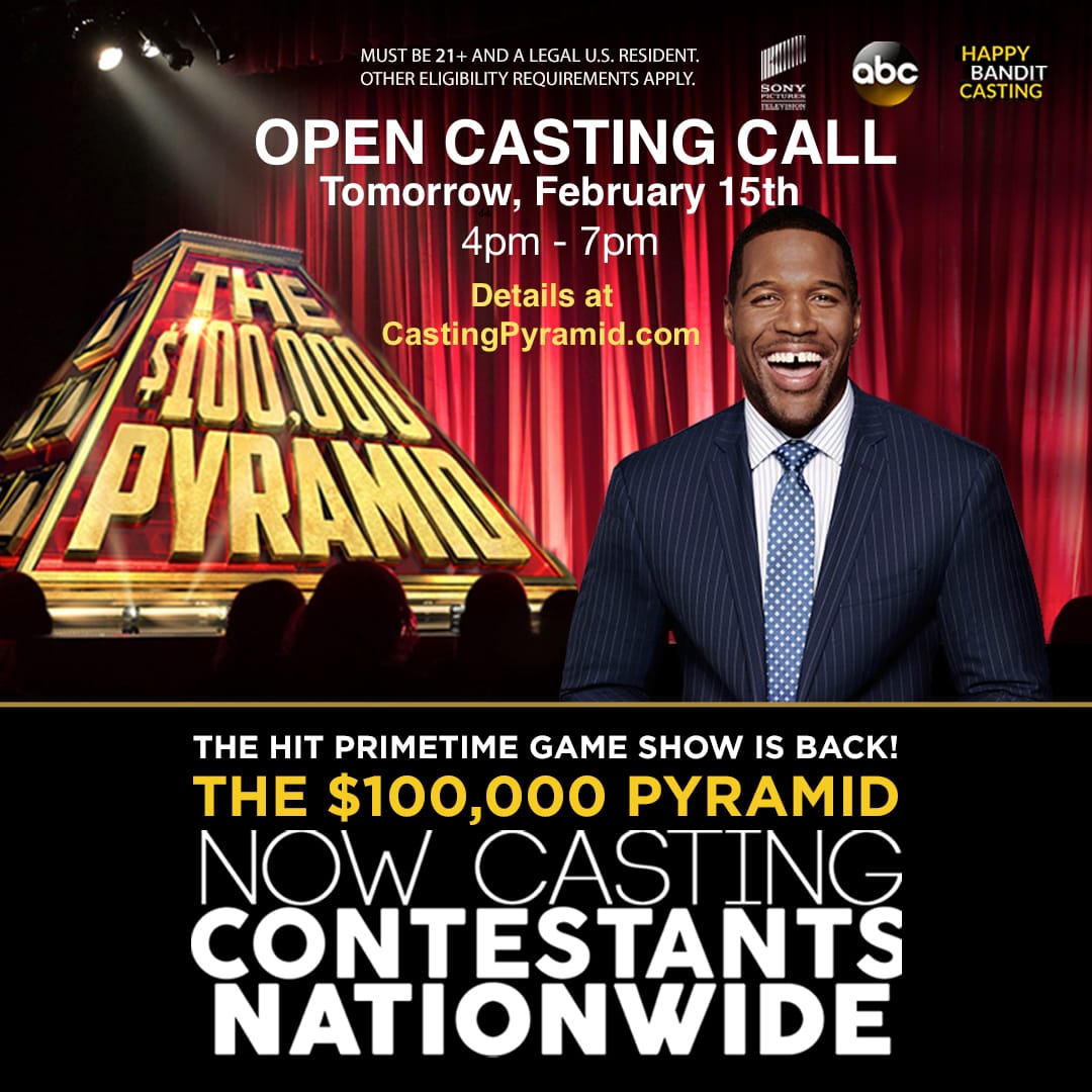 Open Call in NYC for $100,000 Pyramid Game Show | Auditions Free