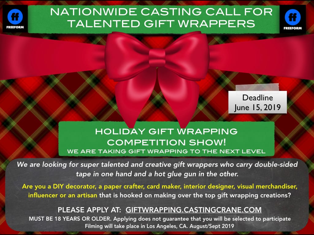 Casting Amazing Gift Wrappers for Freeform Show "Wrap Battle" Nationwide