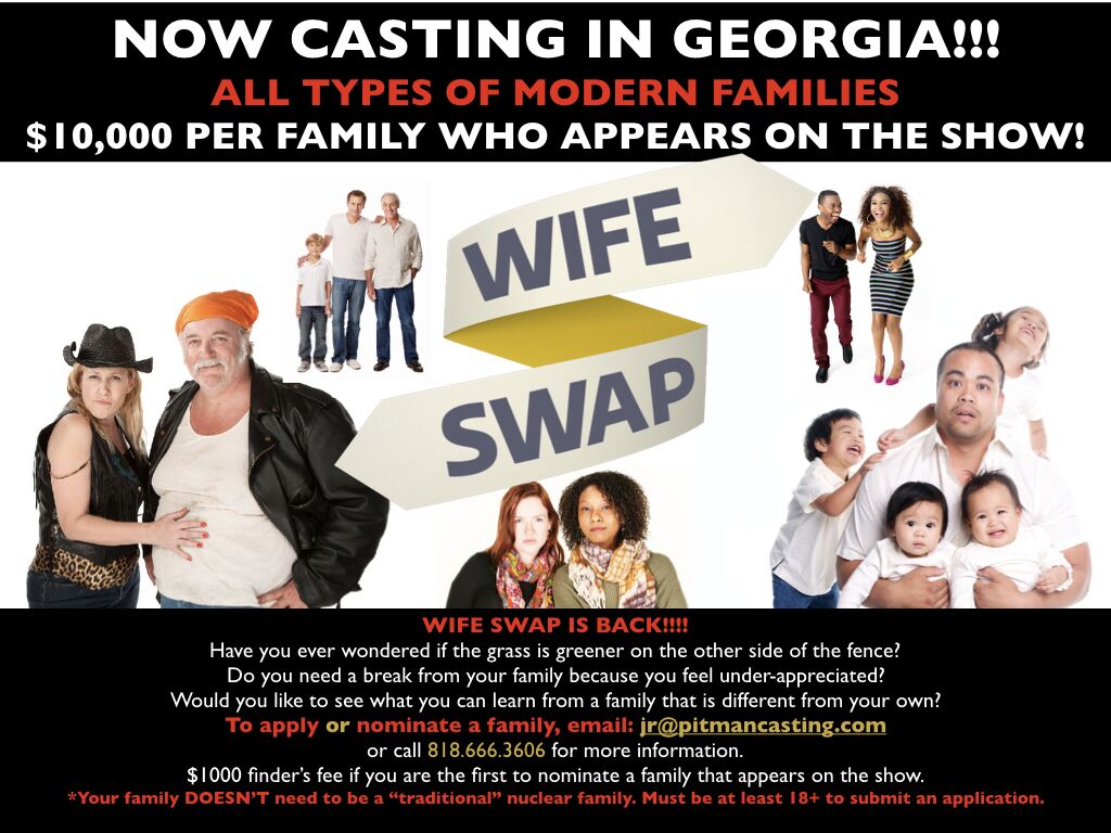 Wife Swap Casting Families Of All Kinds In Georgia