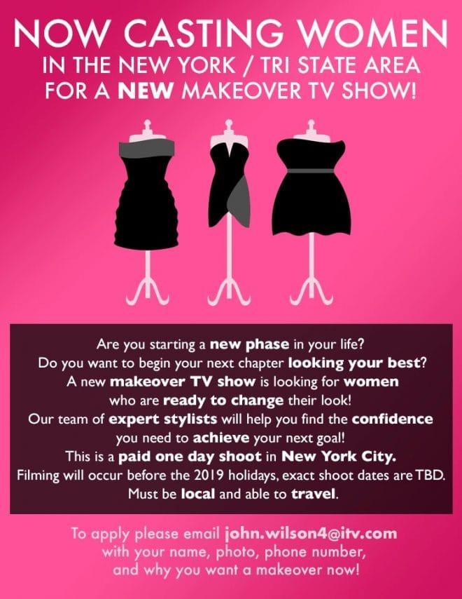 Style Makeover Show Casting Women in the NYC Area
