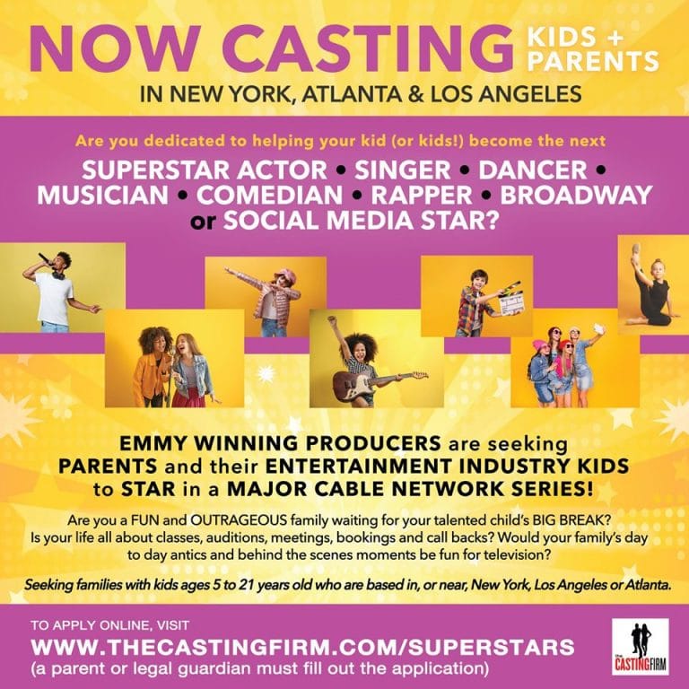 Casting Kids in NY, L.A. and The ATL to Star in a Cable TV Series