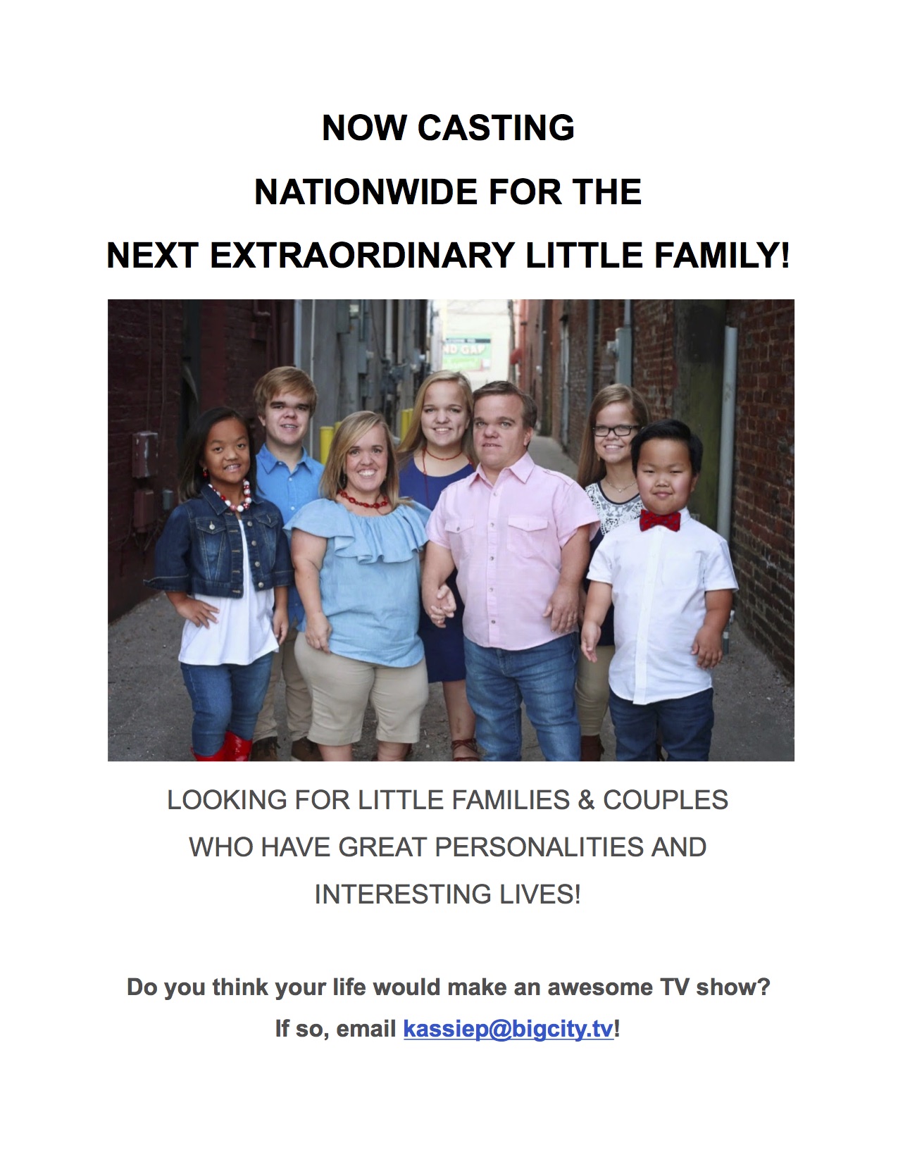 Tv Series Casting Little Families Nationwide