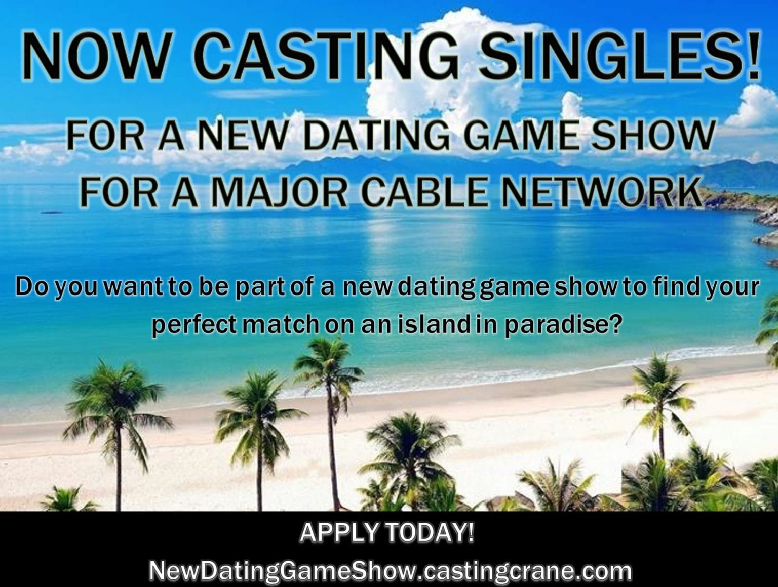 New Reality Dating Show / Game Show Now Casting Nationwide