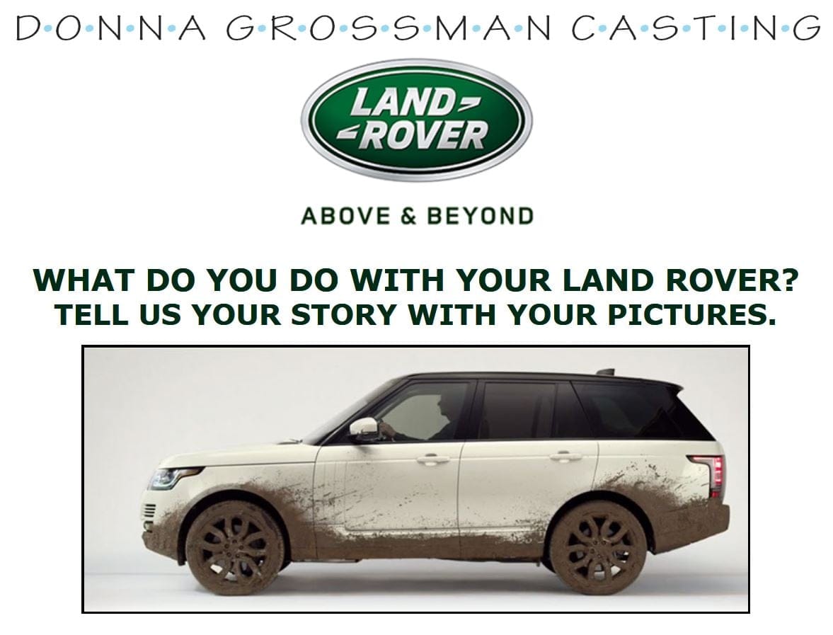 Casting People Who Drive Land Rovers for Land Rover Promo – Auditions Free