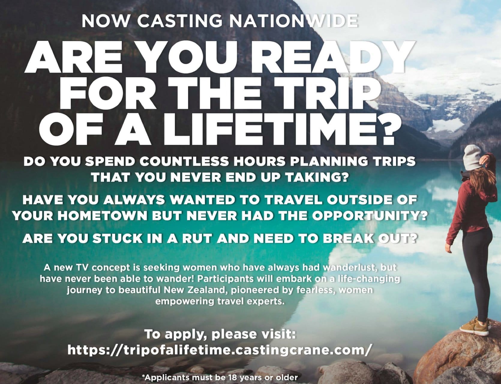 Casting Women Who Have Never Traveled Outside The US For An Adventure ...