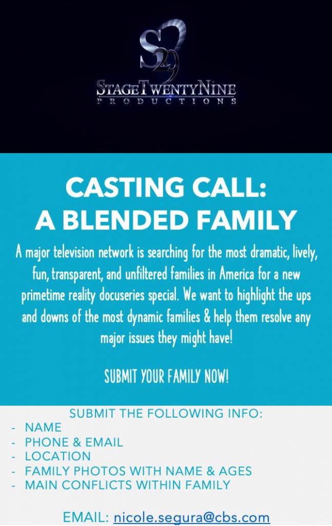 Casting Families With Very Outgoing And Dramatic Members