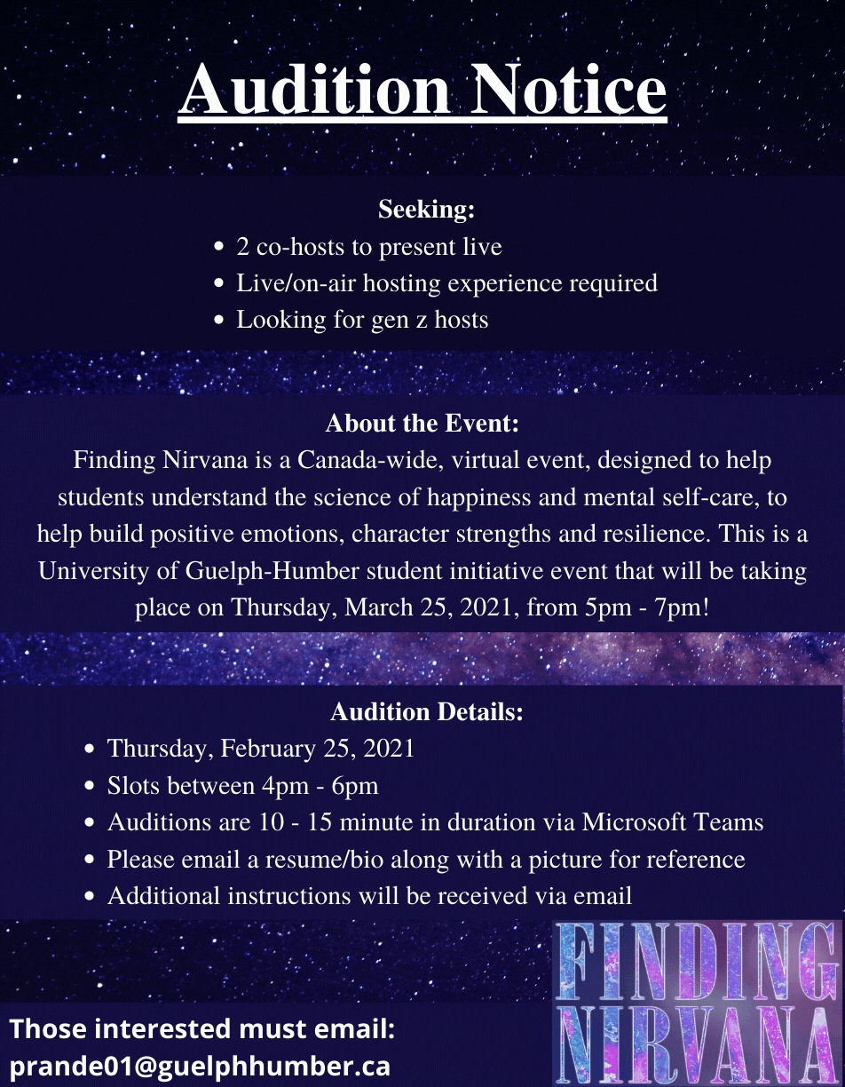 Casting Host for Student Event in Toronto, Canada