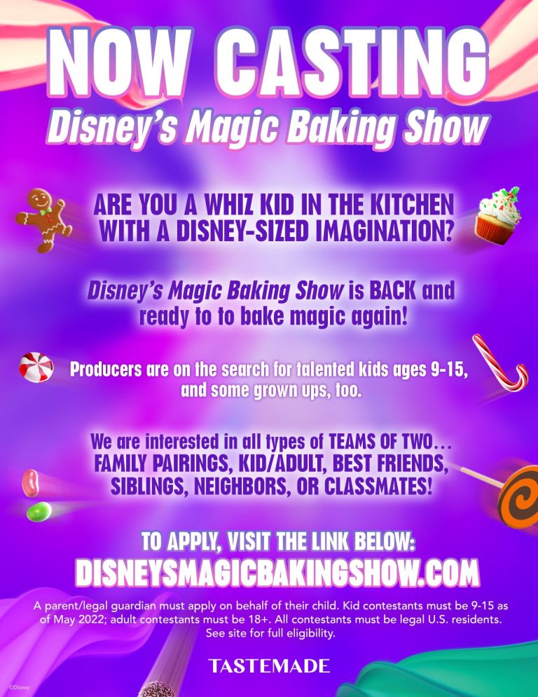 Casting Call for Disney Channel Show, Disney’s Magic Baking Show