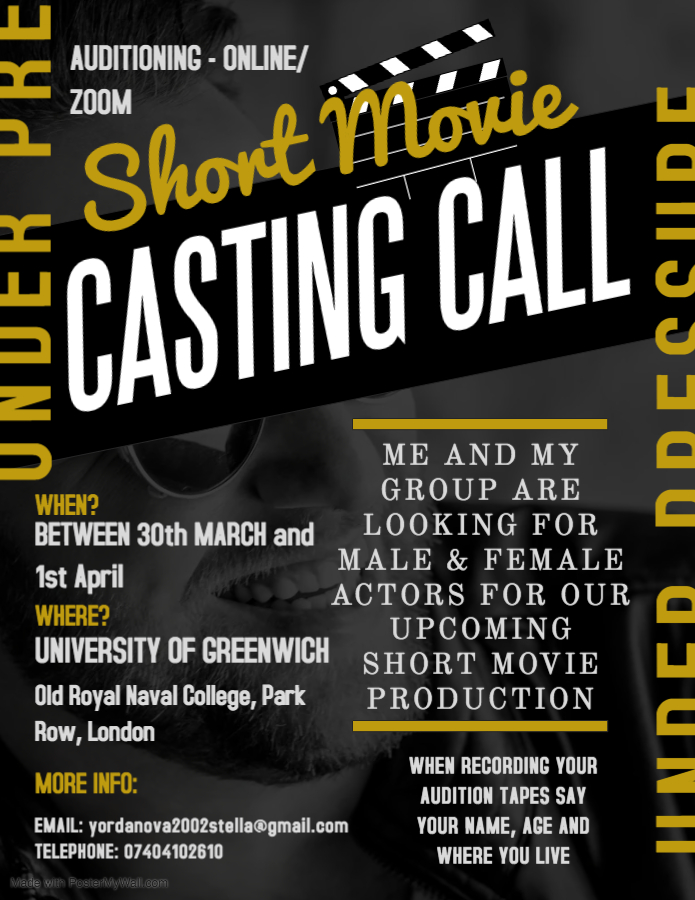 Casting Student Film Under Pressure In London University Of