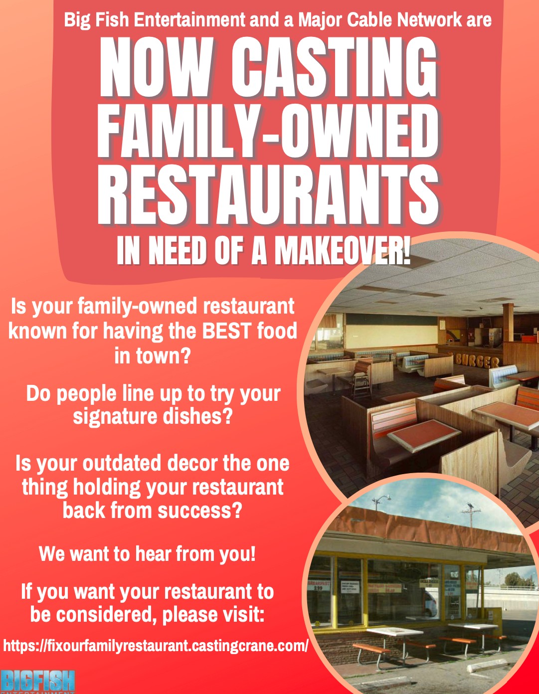 Casting Restaurants Needing a Makeover