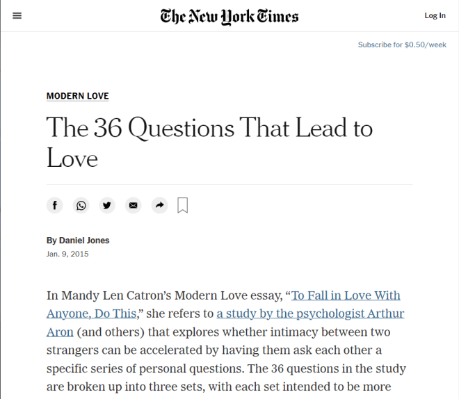 Documentary 36 Questions Casting Call Online / Los Angeles