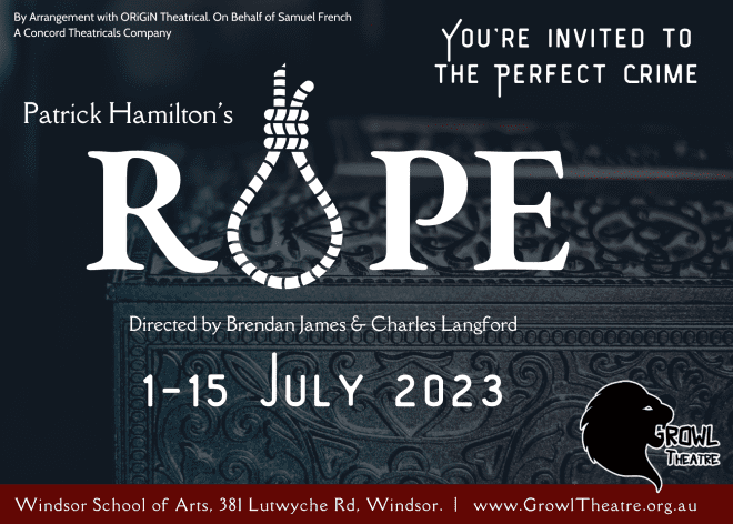 Community Theater Auditions in Brisbane, Australia for “Rope” Stage Play