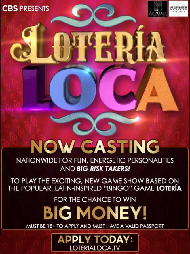 Nationwide Audition for New Game Show "Loteria Loca"