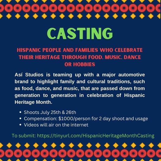 Casting Hispanic Families Who Celebrate Their Heritage