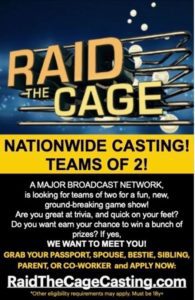 Game Show “Raid The Cage” Now Casting Teams of 2 Nationwide