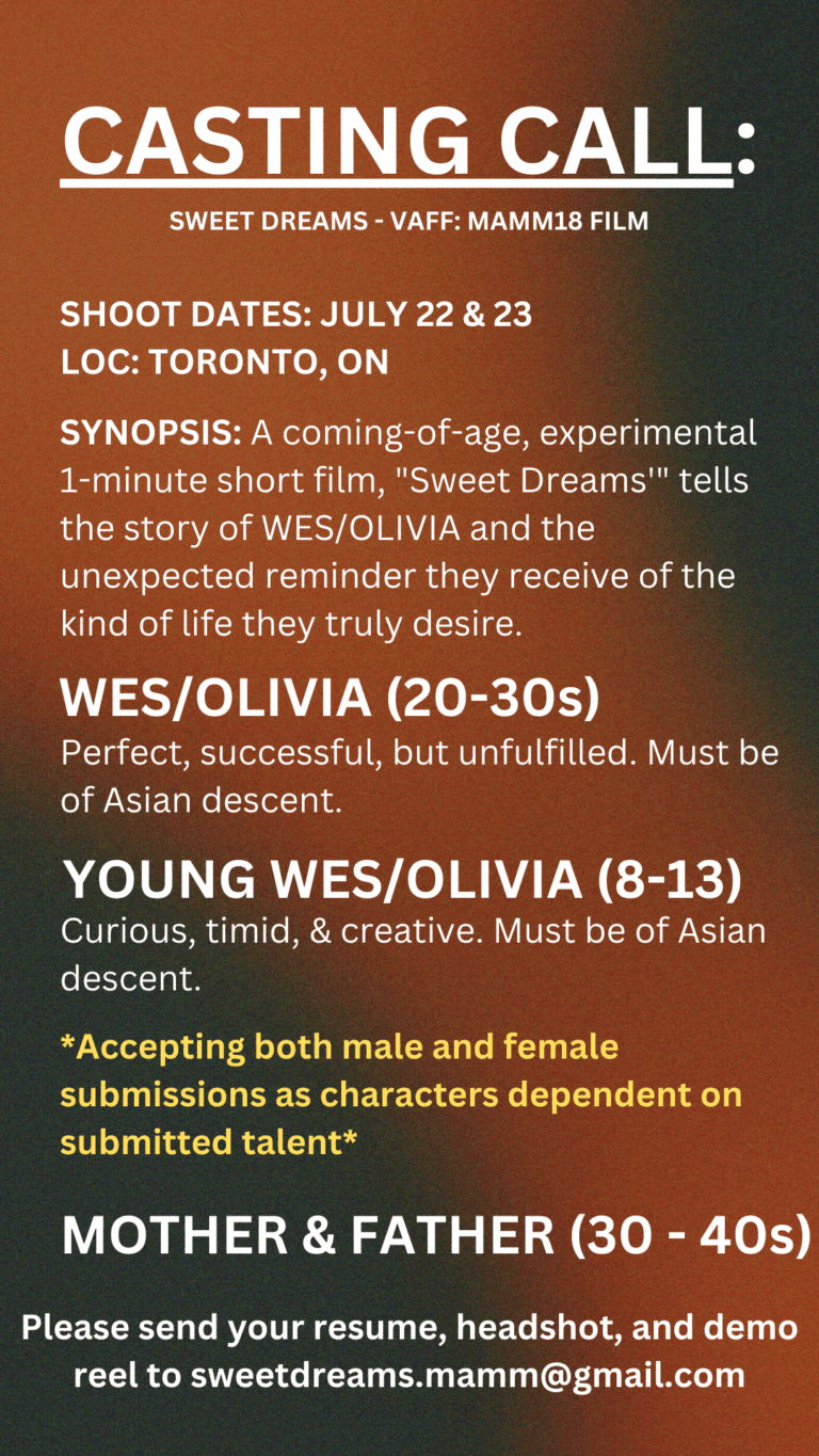 Actor Audition in Toronto, Ontario for Vancouver Asian Film Festival ...