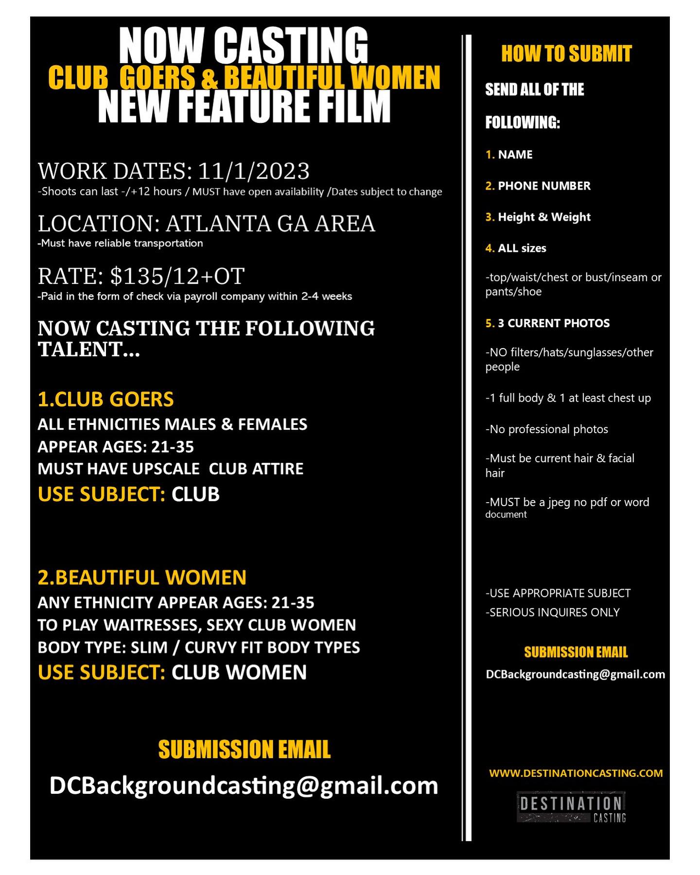 Casting Paid Extras in Atlanta for a Movie
