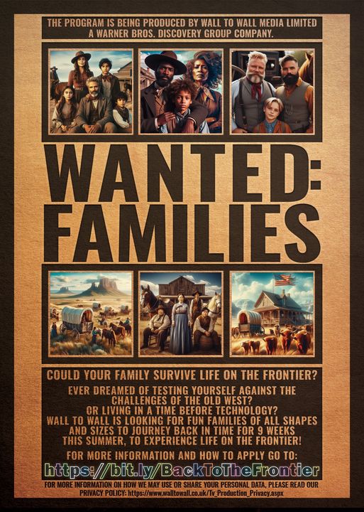 Casting Adventurous Families With Teens For Back To The Frontier