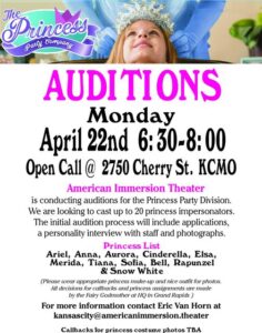 Disney Princess Acting Job in Kansas City, Missouri