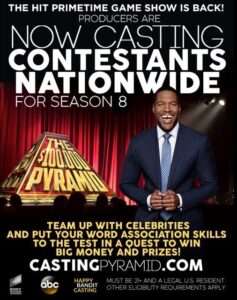 Get on $100,000 Pyramid Game Show 2026 Season 8 - Nationwide