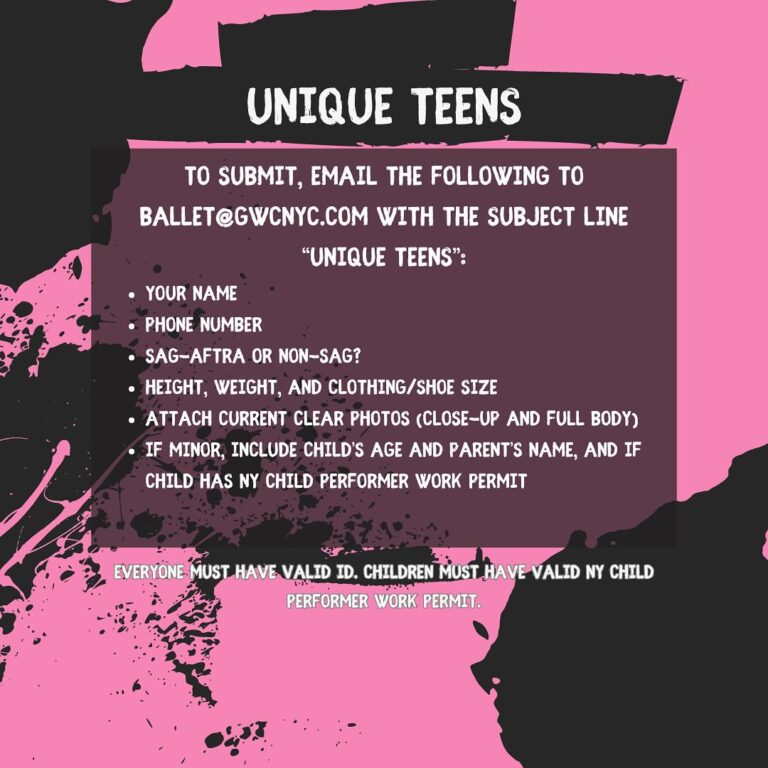 Casting Call for Teens 13 to 20 in NYC for Amazon’s “Etoile” Show ...