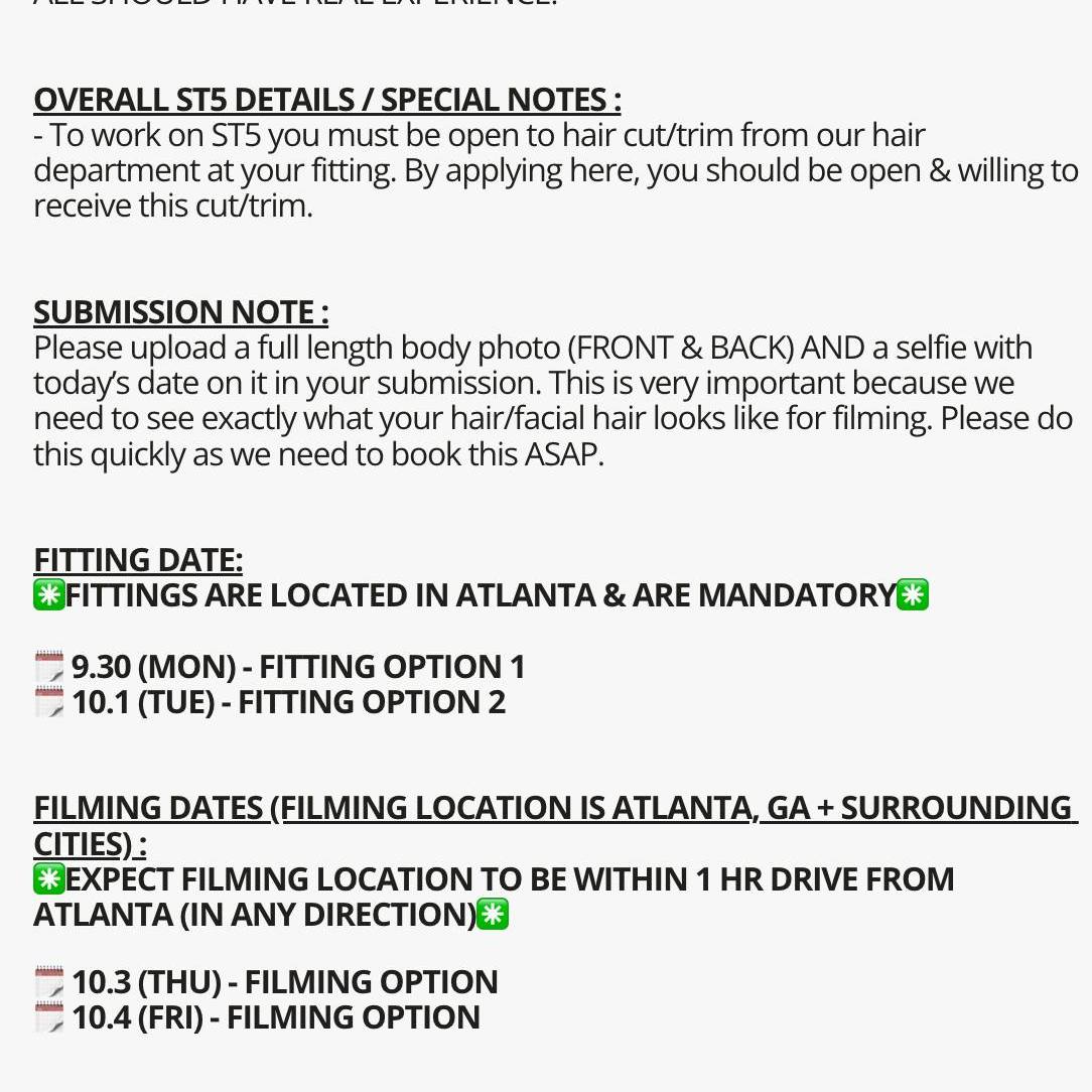 Lots of New Roles Available on “Stranger Things” – Georgia