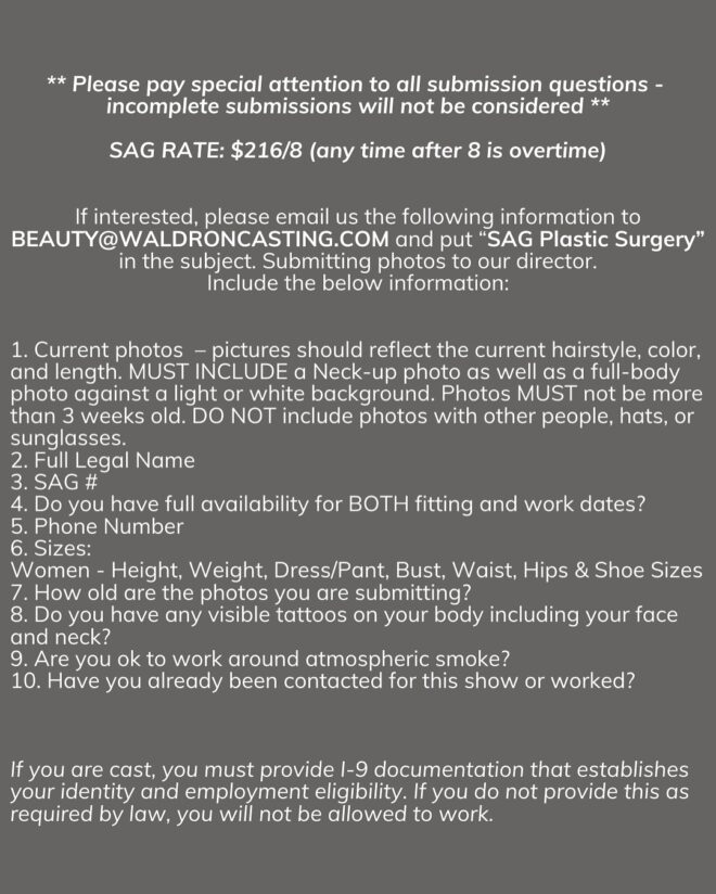 Casting Paid Extras in New York, NY for FX’s The Beauty