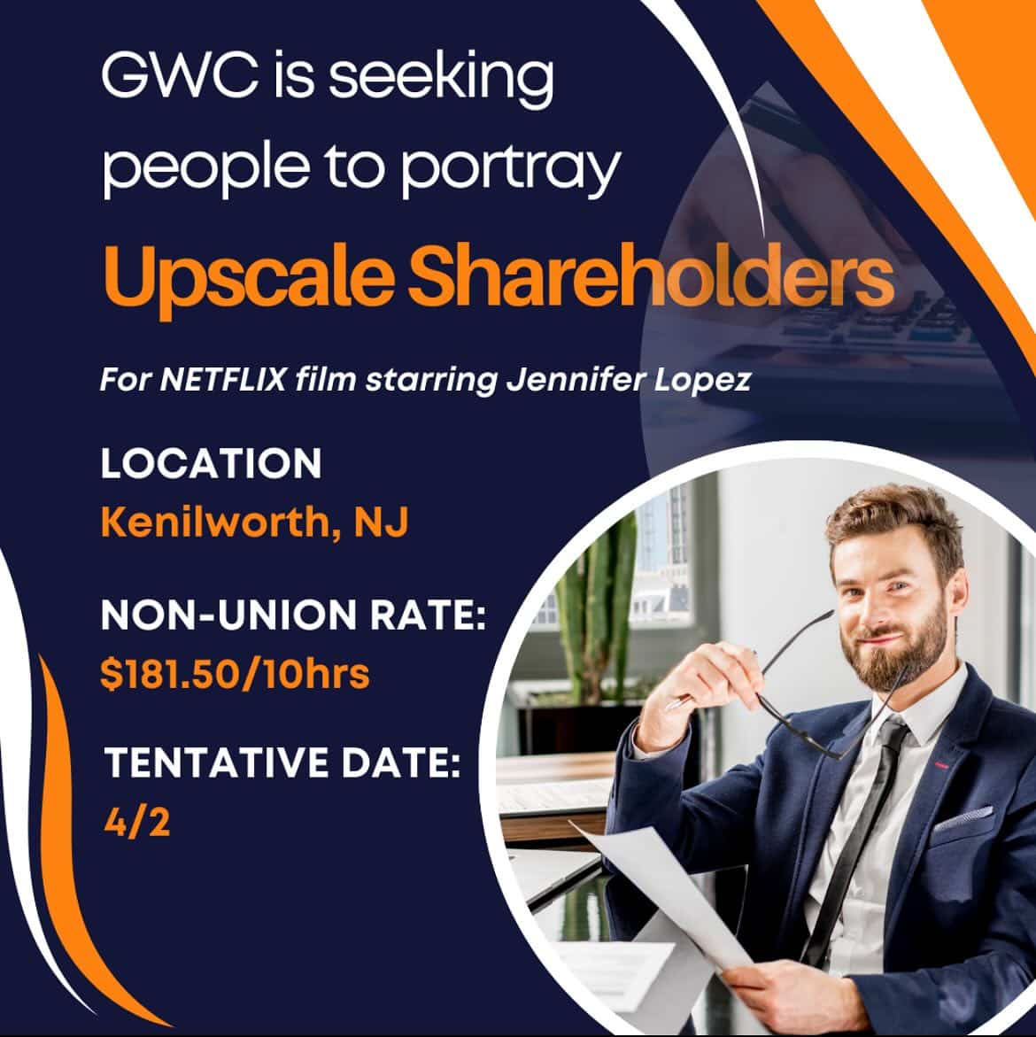 Netflix's J-Lo Movie "Office Romance" Extras Needed NY/NJ