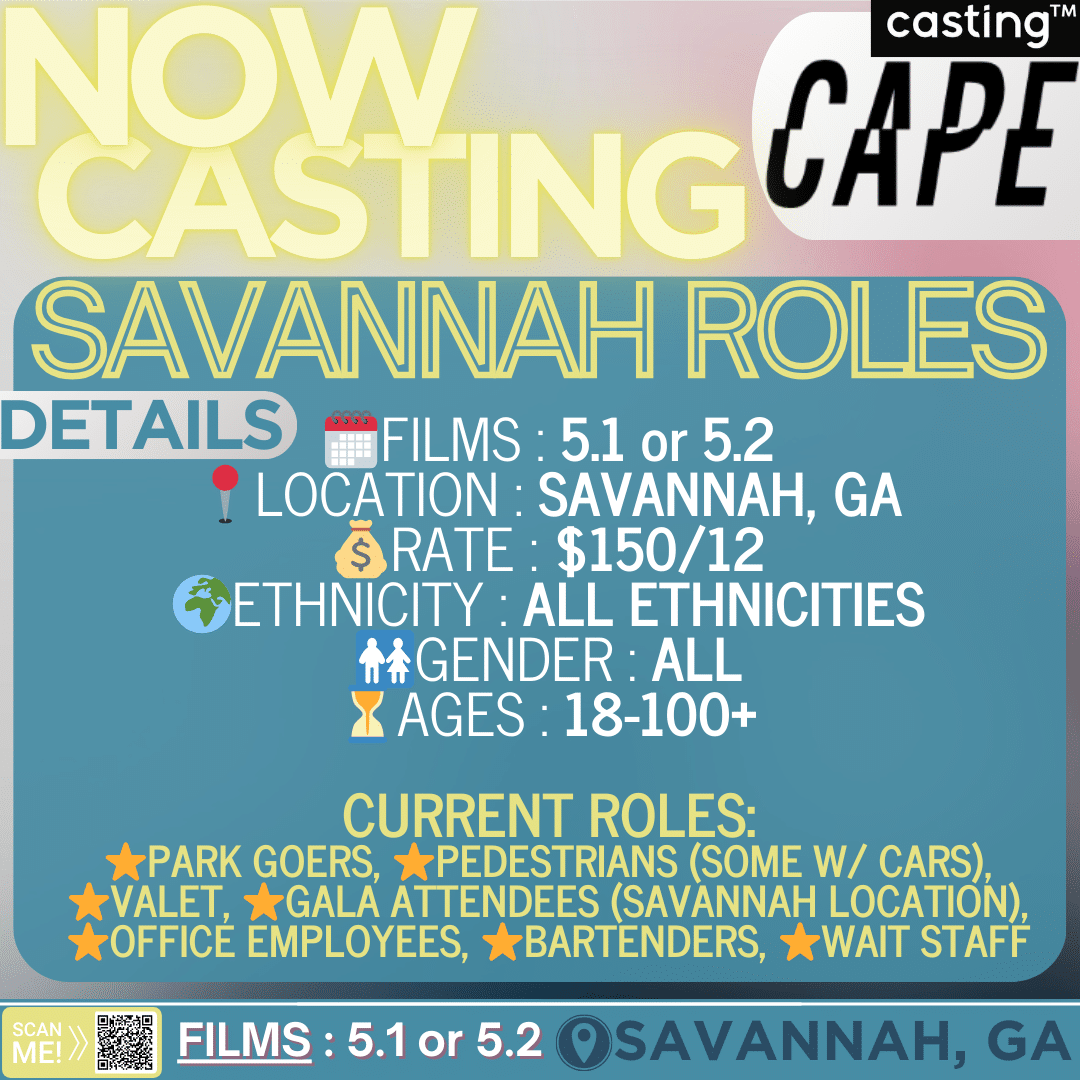 Extras Casting Call in Savannah, GA for TV Show "Cape"