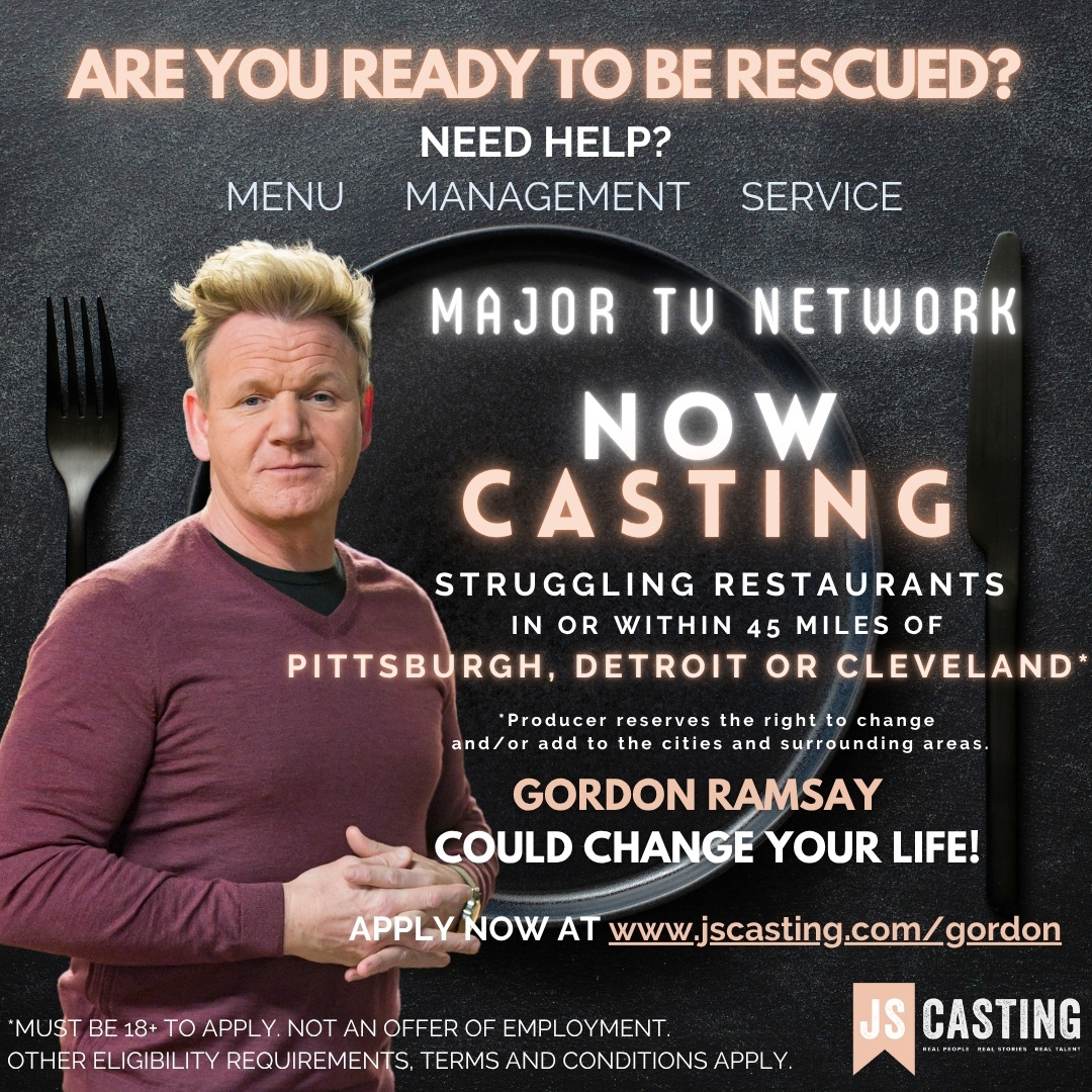 Casting Struggling Restaurants for New Gordon Ramsay Show
