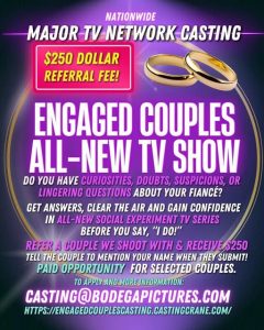 Online Nationwide Casting Call For Engaged Couples