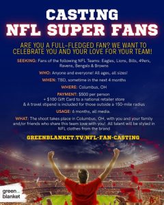 Casting Call for NFL Superfans & Families - Paid Travel