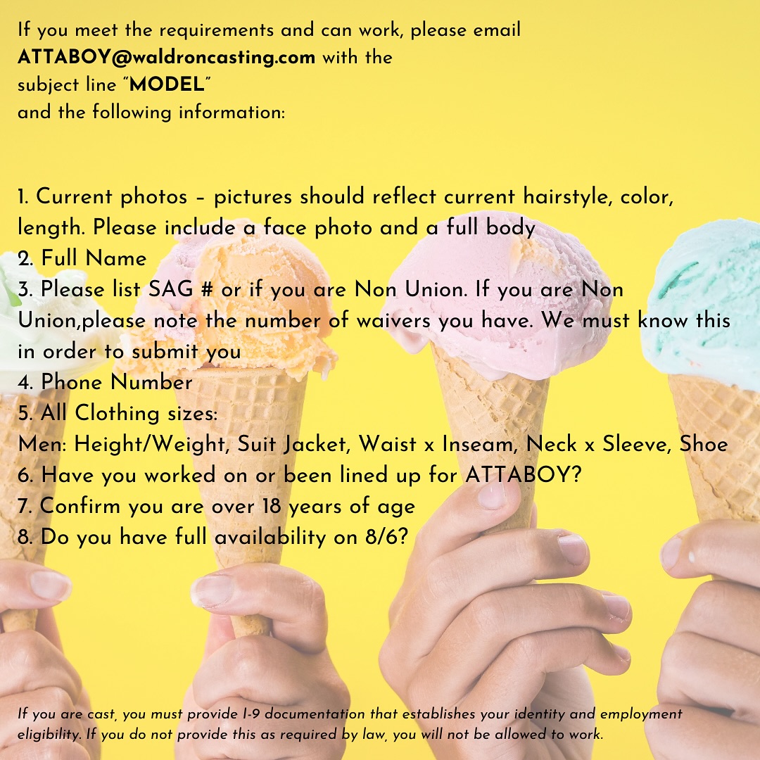 New Movie "Attaboy" Casting Call for Various Roles in NY