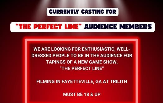 Paid Audience Members for "A Perfect Line" Game Show