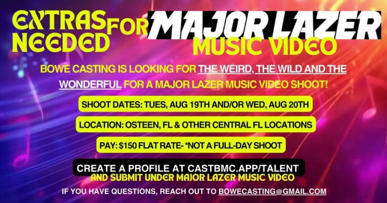 Major Music Video Casting Many Eccentric Looks in Orlando