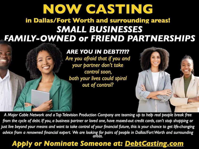 Casting Call for Businesses, Couples in Debt - Dallas