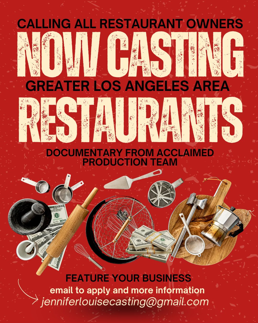 Seeking Los Angeles Area Restaurants for Documentary Series