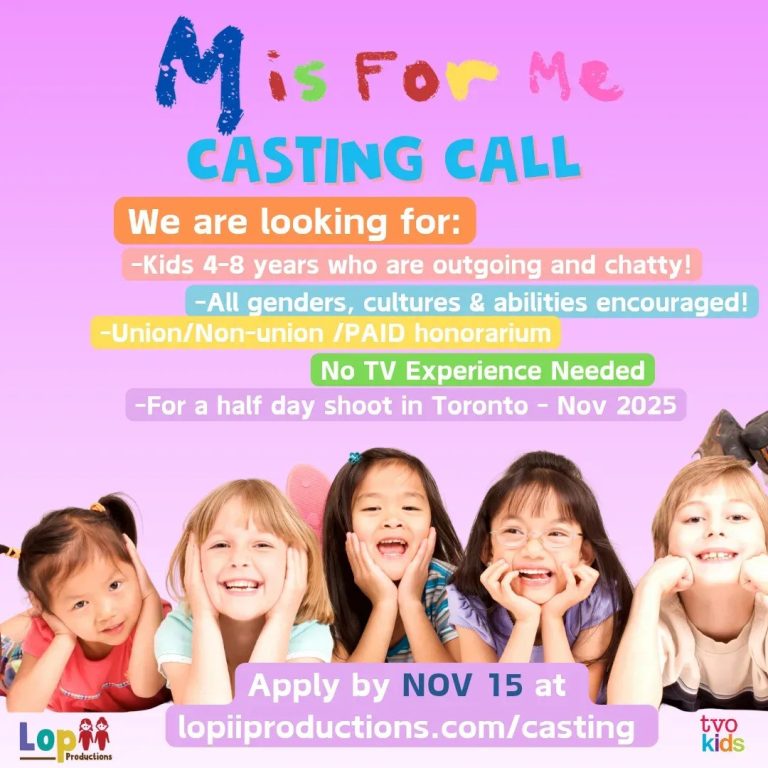 Casting Kids in Toronto, Canada for Kids Educational Show