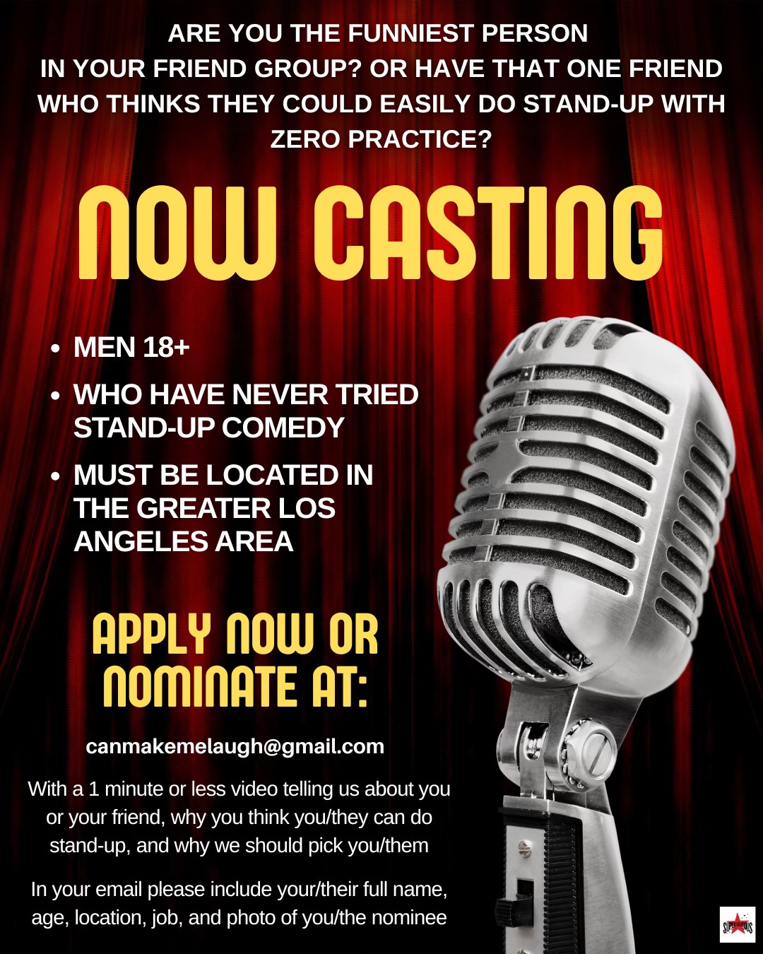 Now Casting Aspiring Comics in the Los Angeles Area