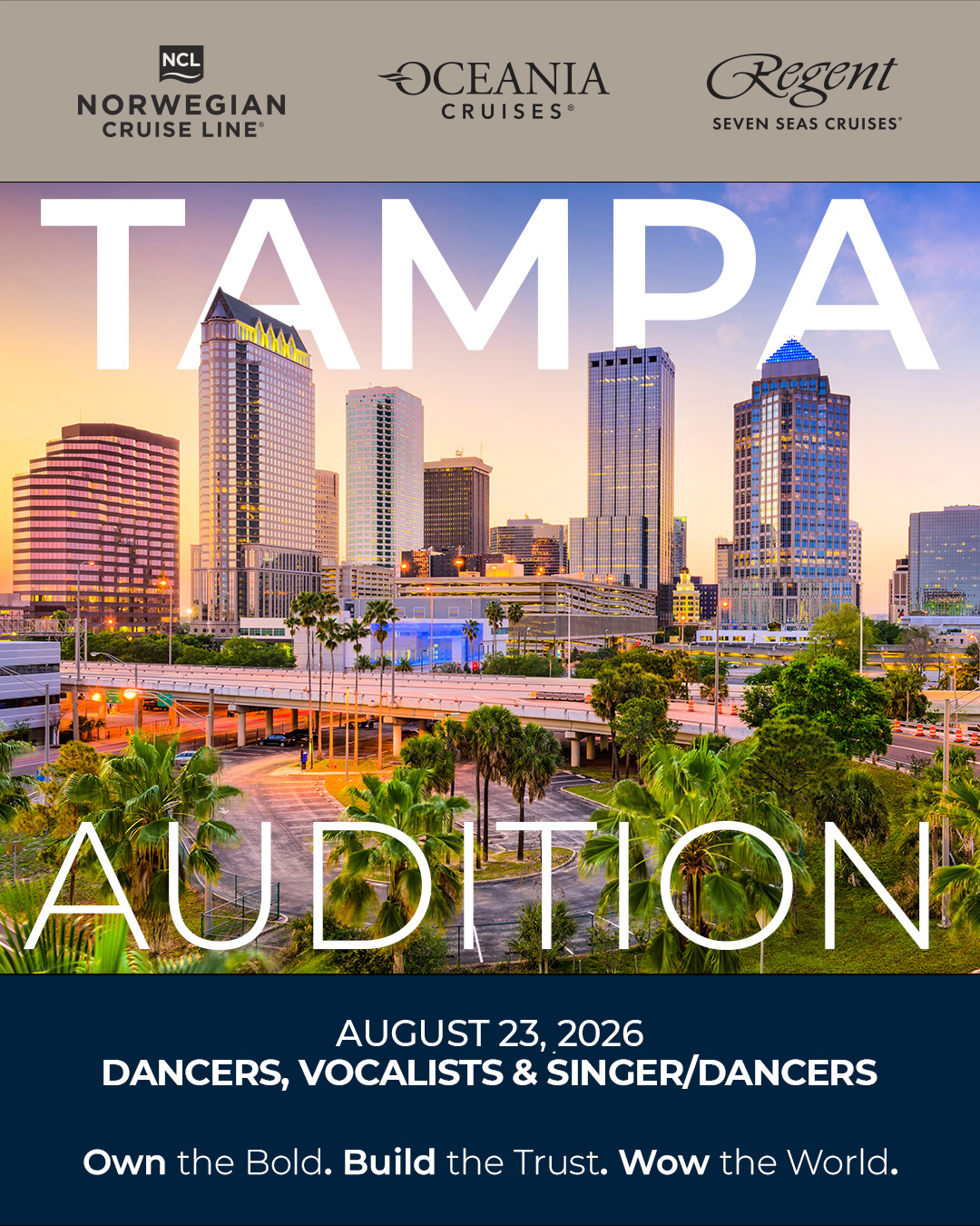 Norwegian Cruise Lines Holding Open Auditions Tampa 2026