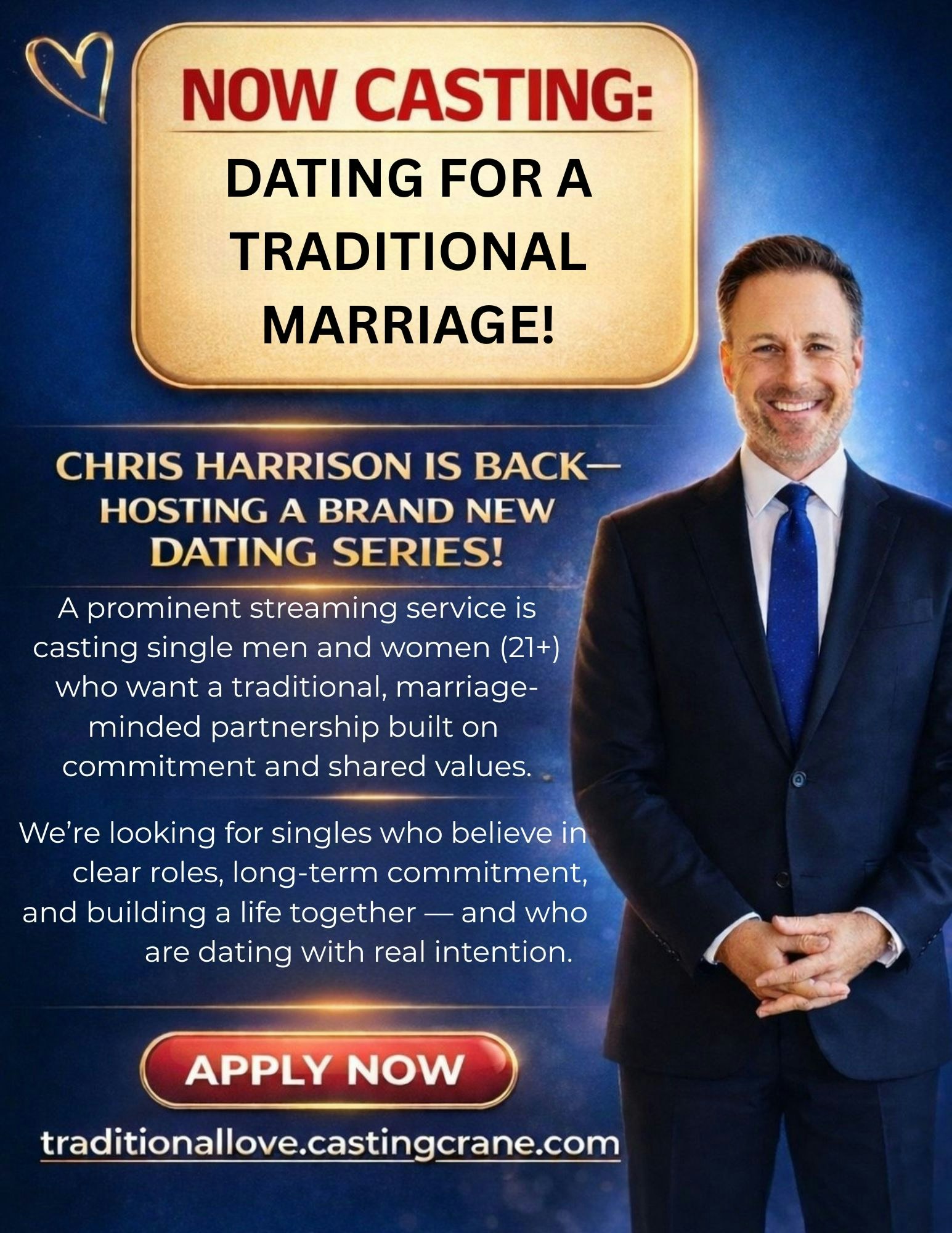 New Dating Show Looking For Singles Wanting a Trad Marriage