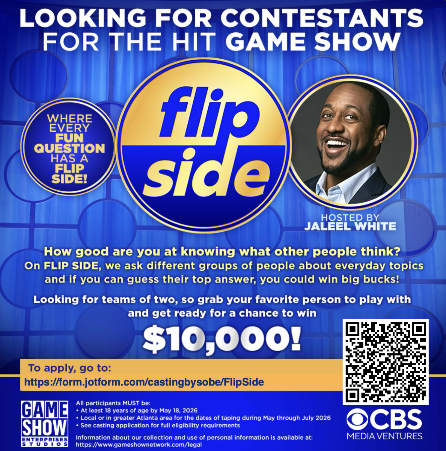 Game Show Flip Side Casting Call in Atlanta for Contestants